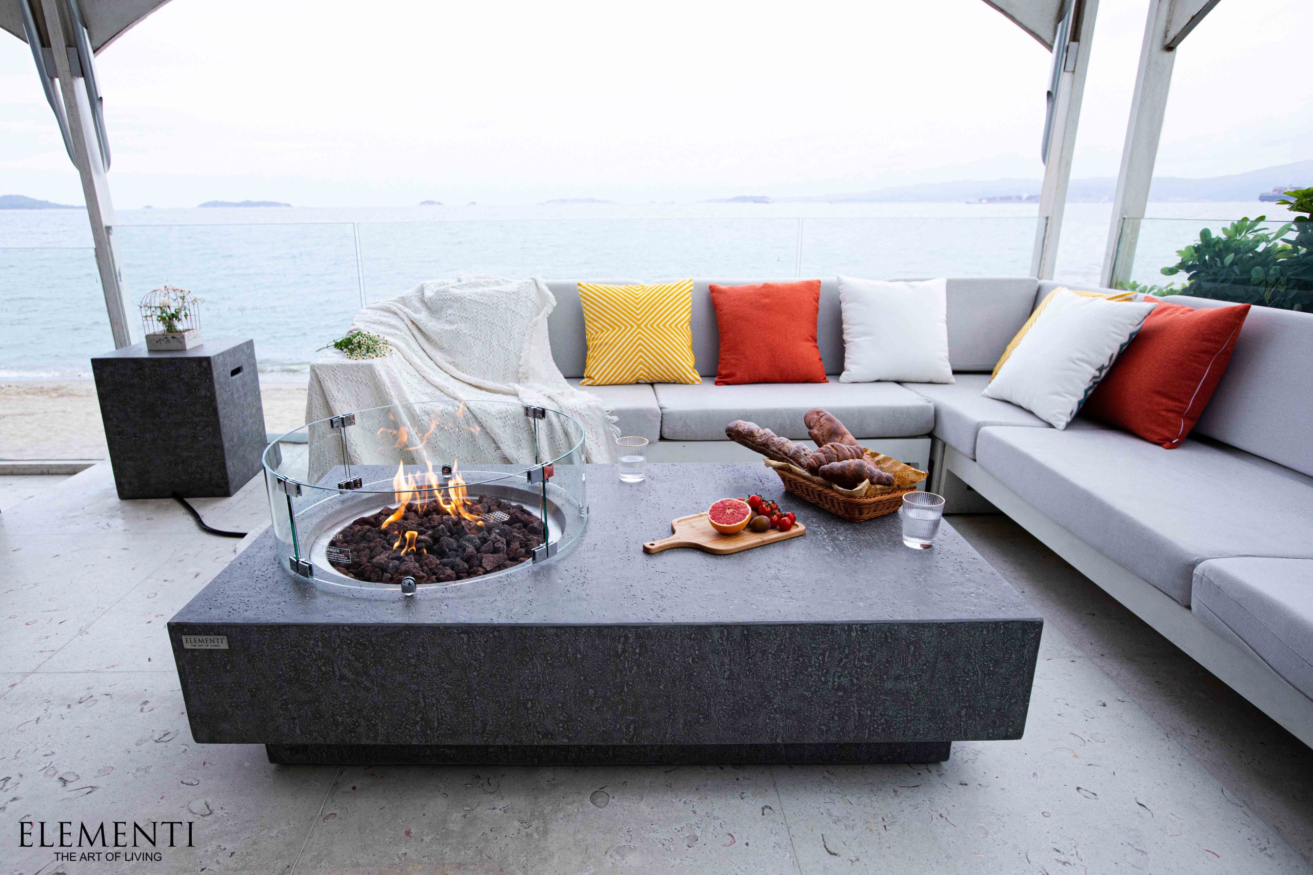 Elementi Concrete Fire Tables - ELEMENTI