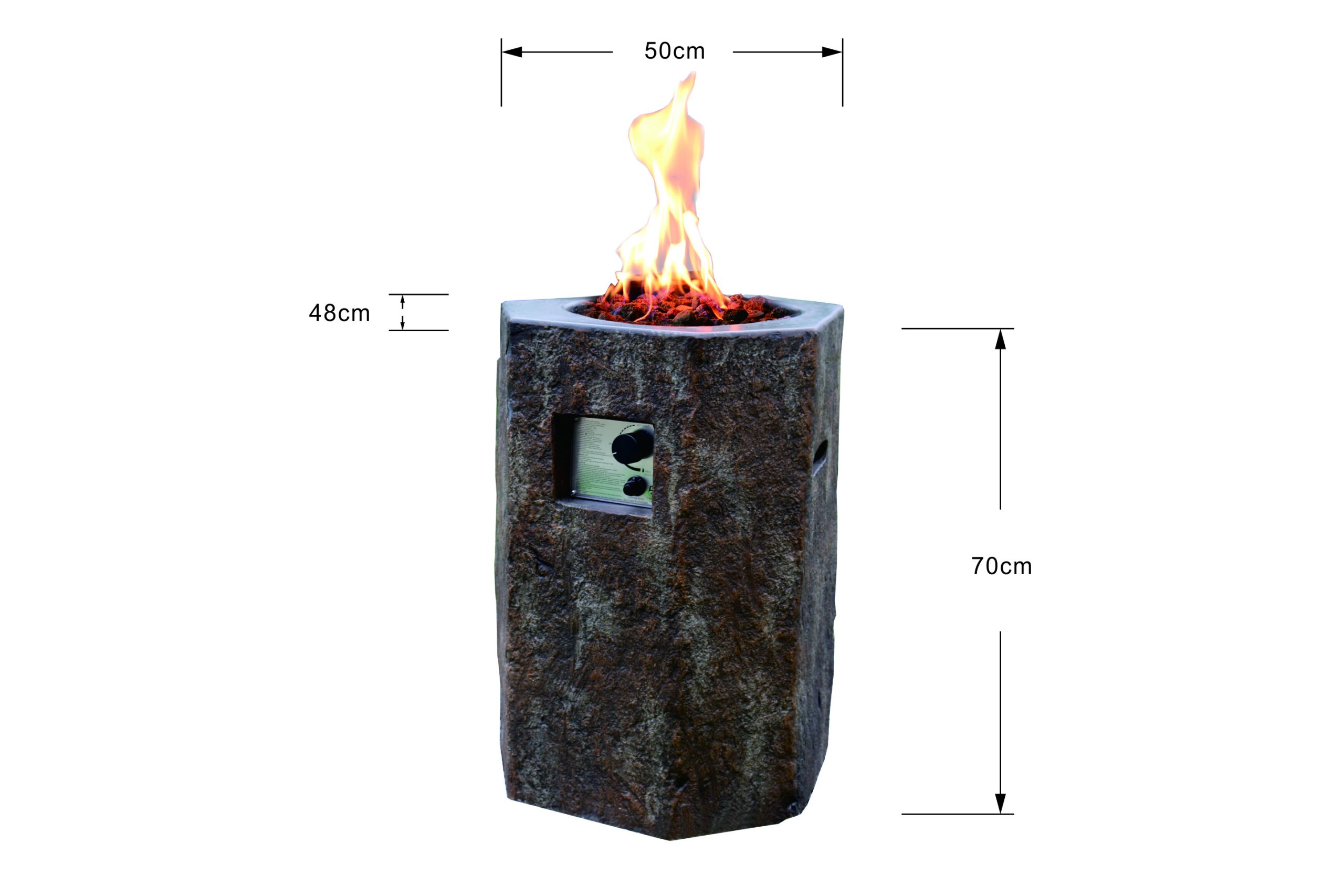 MODENO BASALT COLUMN FIRE PIT (OFG601) - ELEMENTI FIRE